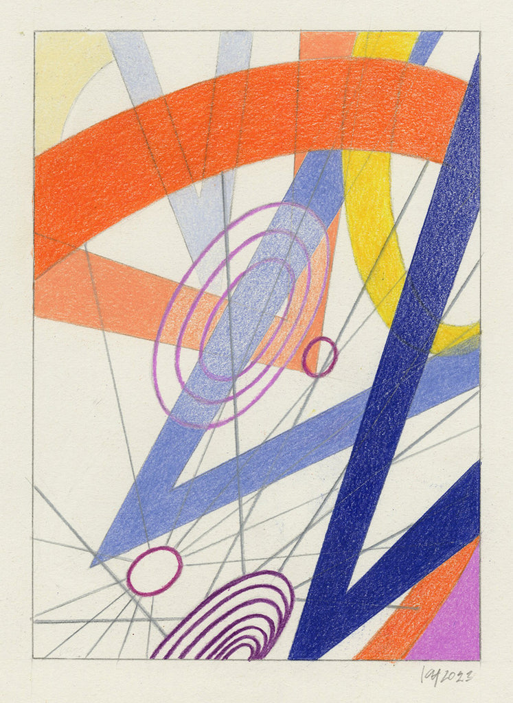 Kate Hendrickson - Andiamo! - Colored Pencil - 2023 — Mesh Art Gallery