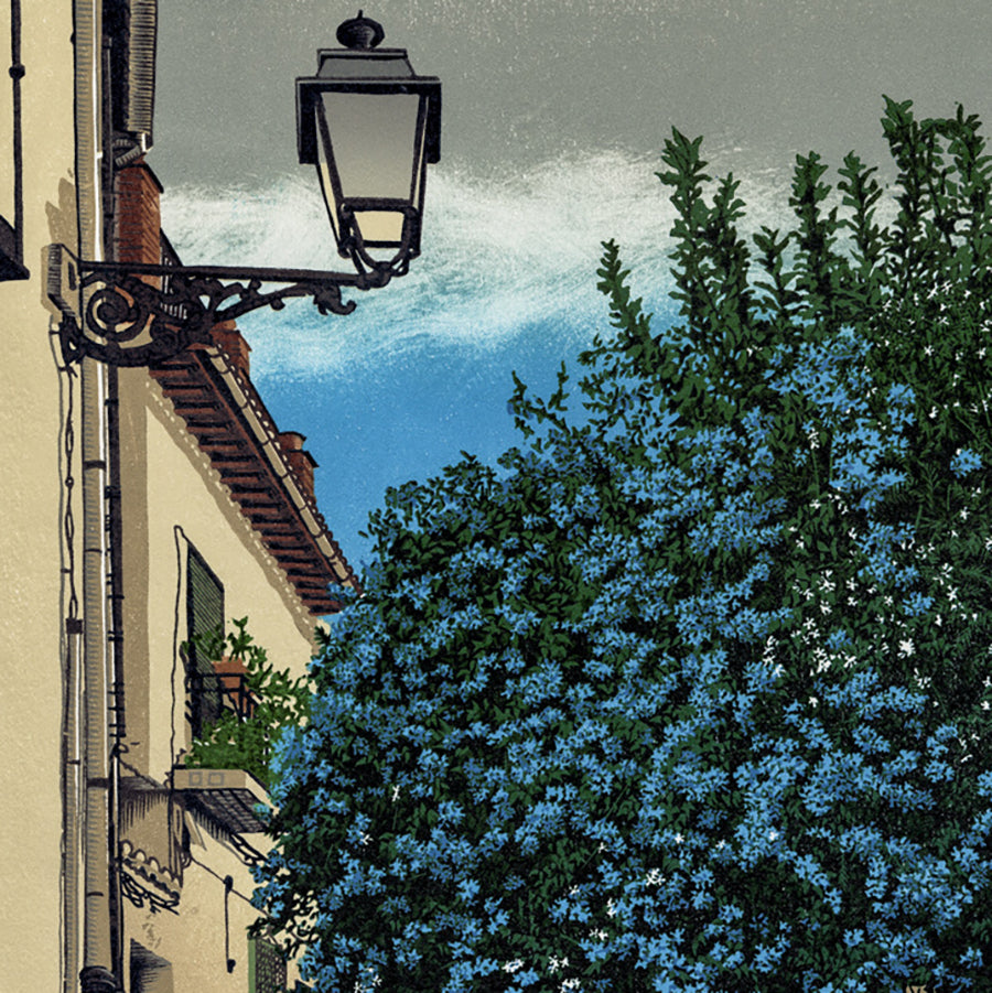 William HAYS - Jasmine Enchantment - Color linocut – Mesh Art Gallery