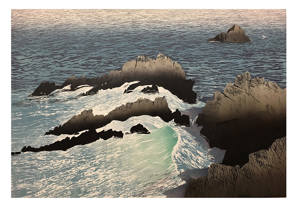 Pine Feroda - Catching the Light - large scale color woodcut — Mesh Art ...